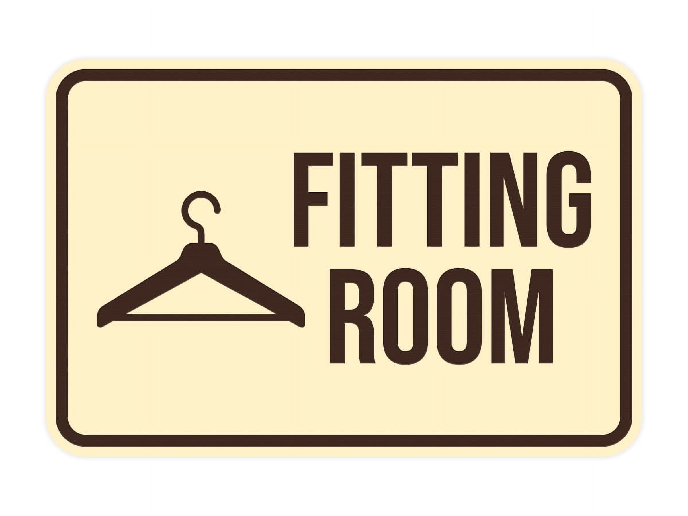 Classic Framed Fitting Room Sign (Brushed Silver) - Large - Walmart.com