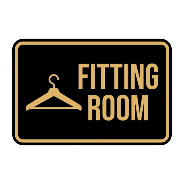 Classic Framed Fitting Room Sign (Ivory/Dark Brown) - Large - Walmart.com