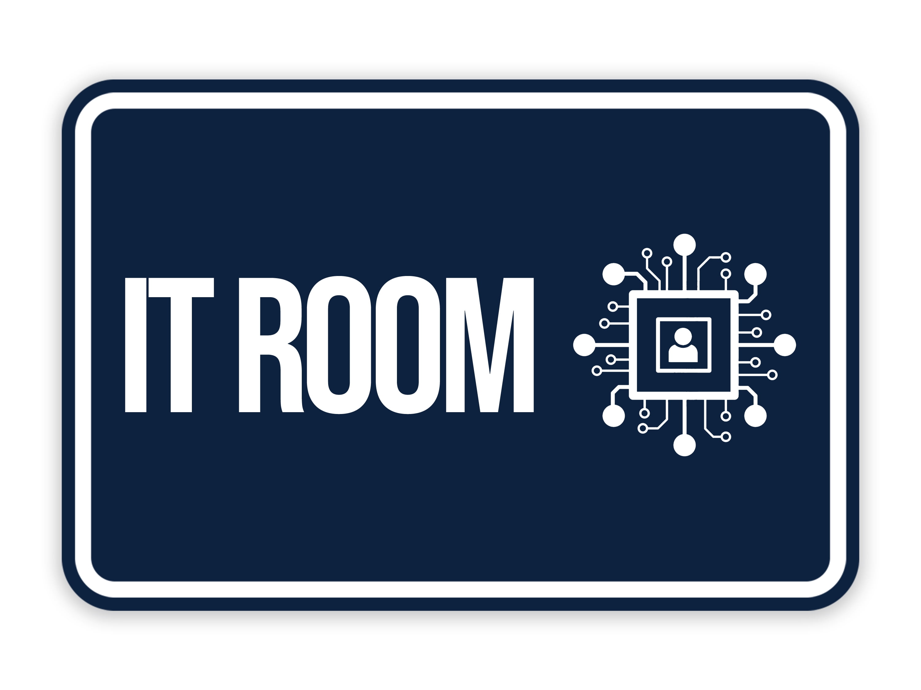 Classic Framed IT Room Sign (Blue) - Large - Walmart.com