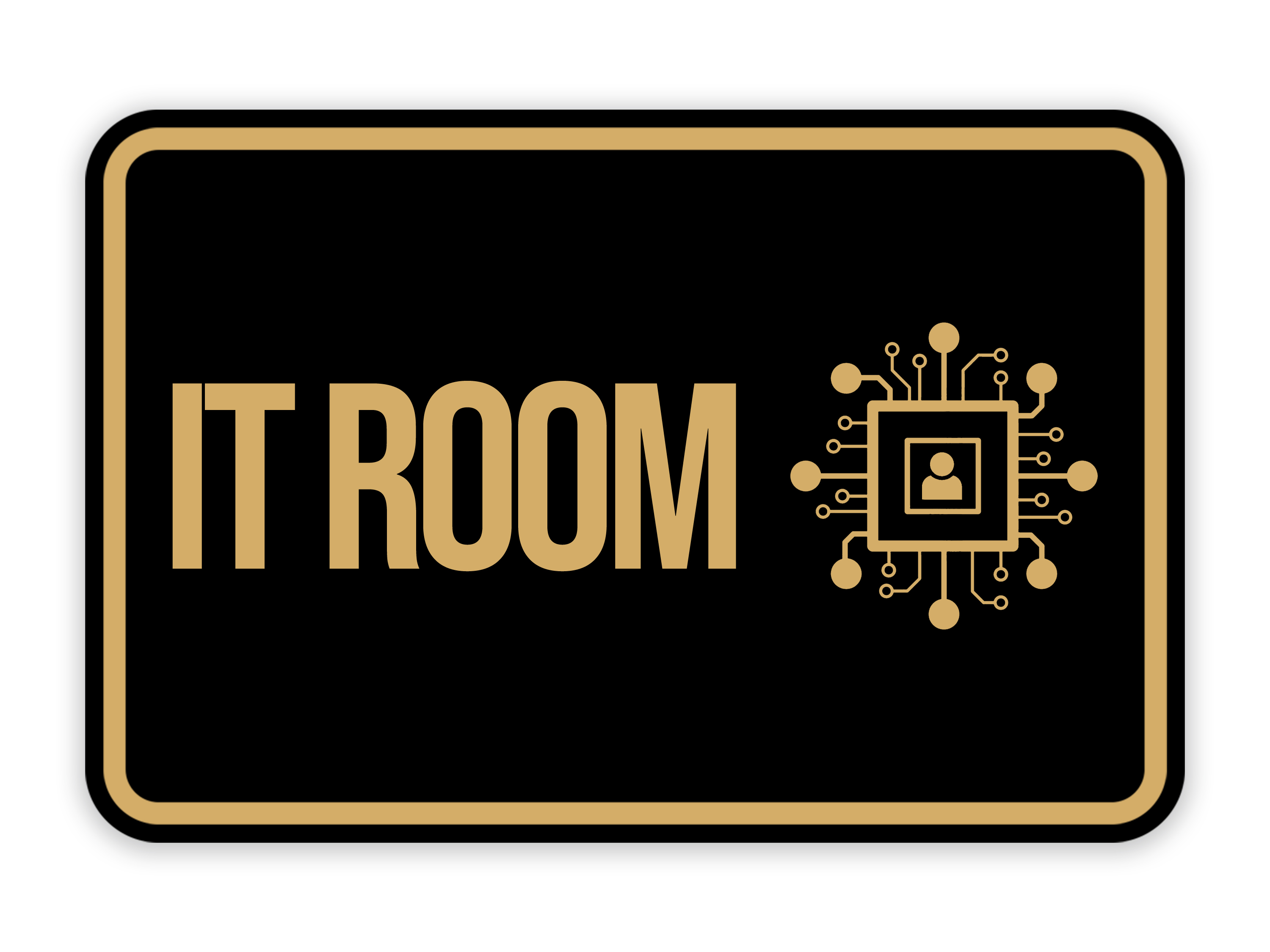 Classic Framed IT Room Sign (Blue) - Small - Walmart.com