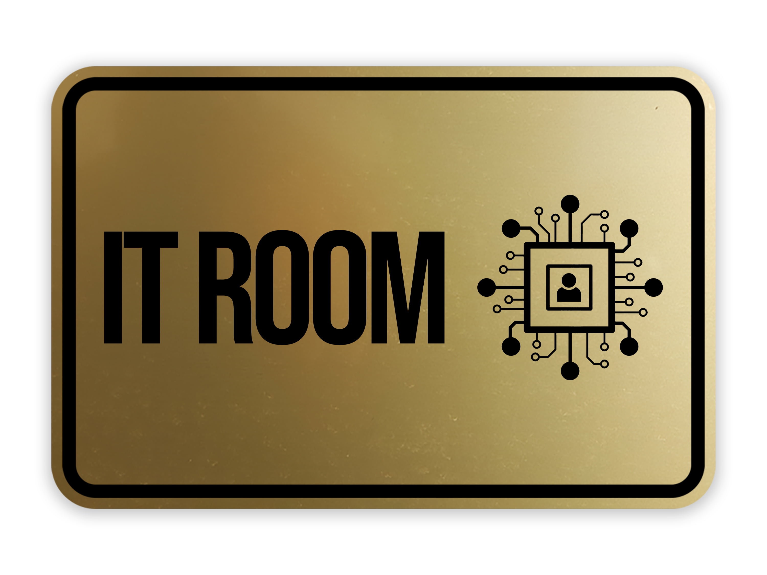 Classic Framed IT Room Sign (Ivory/Dark Brown) - Small - Walmart.com