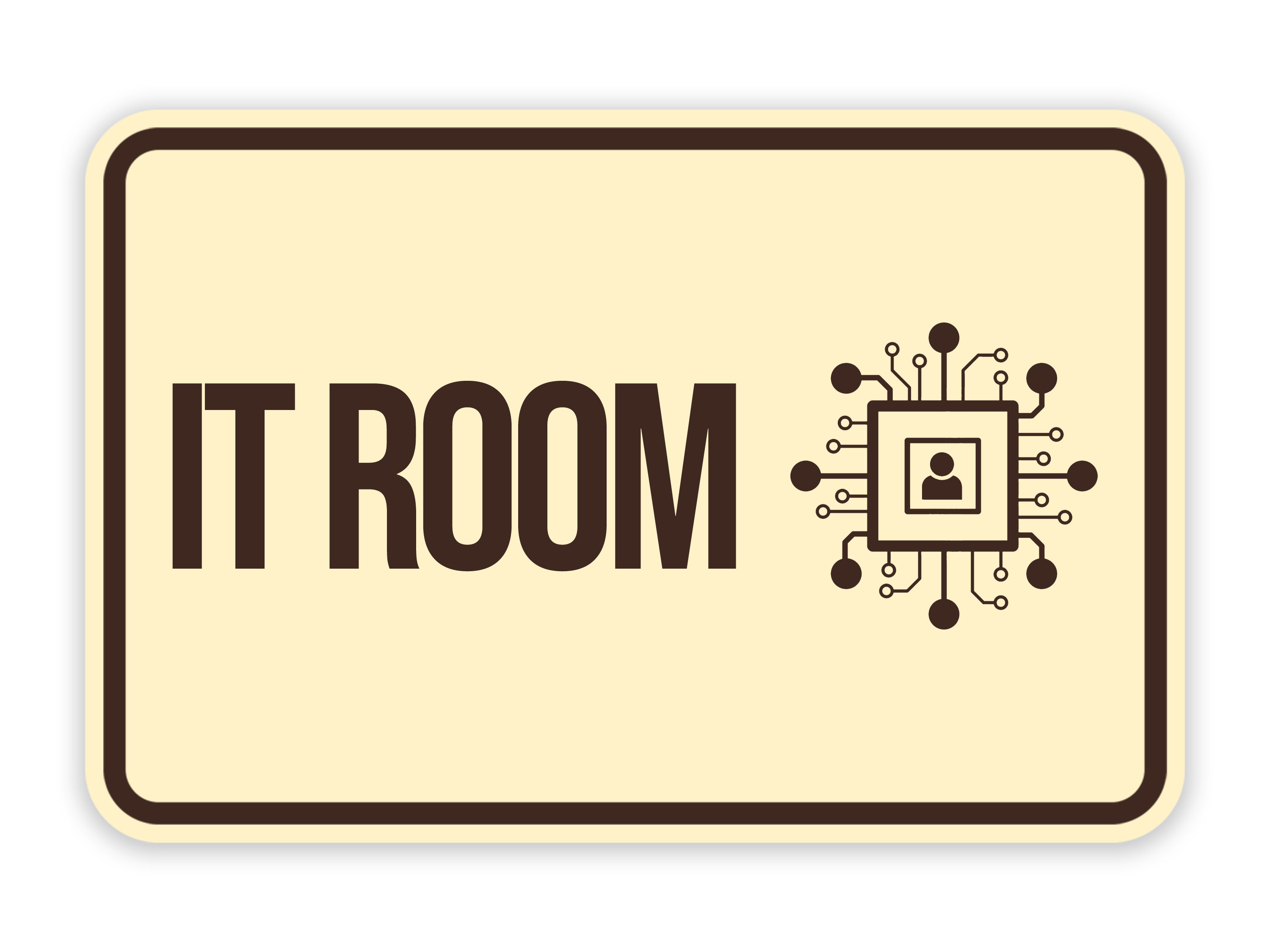 Classic Framed IT Room Sign (Navy Blue / White) - Medium - Walmart.com