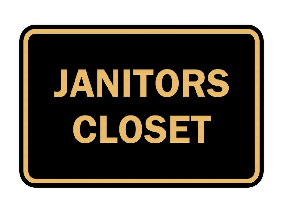 Classic Framed Janitors Closet (Black /Gold) - Small - Walmart.com