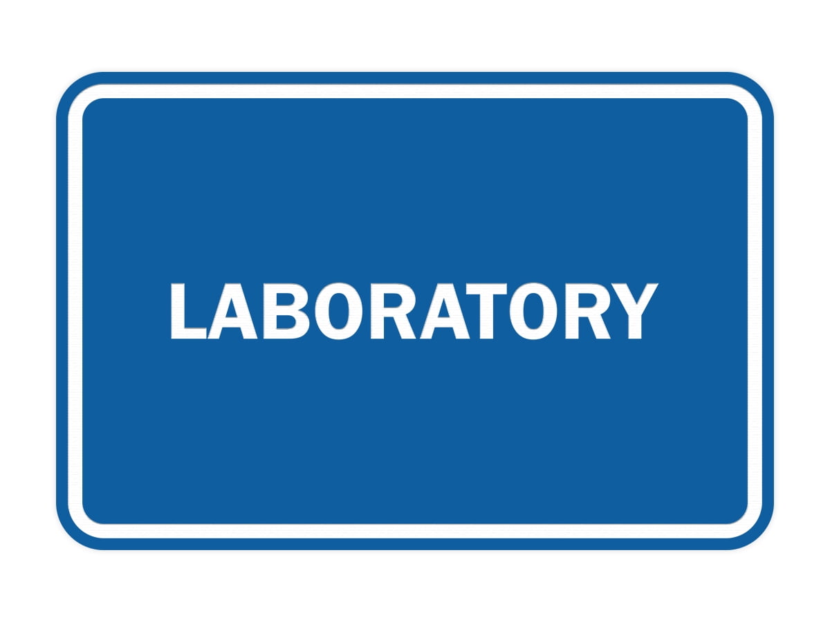 Classic Framed Laboratory Sign (Blue) - Small - Walmart.com