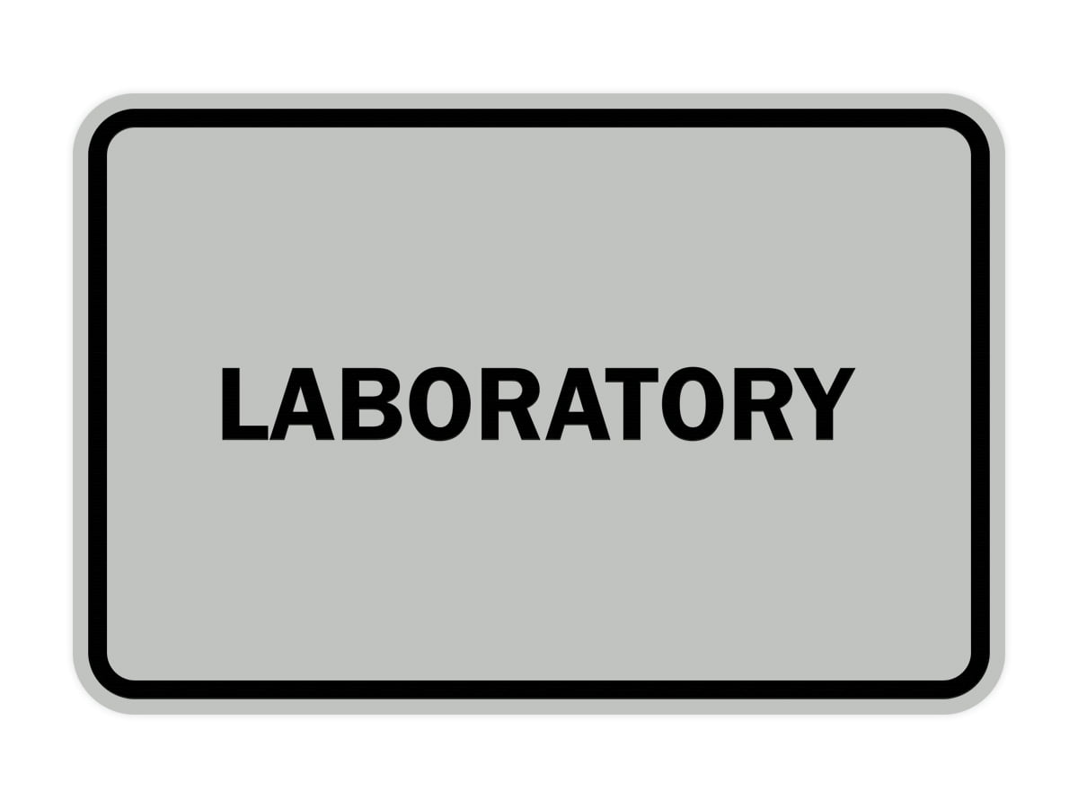 Classic Framed Laboratory Sign (Lt Gray) - Medium - Walmart.com