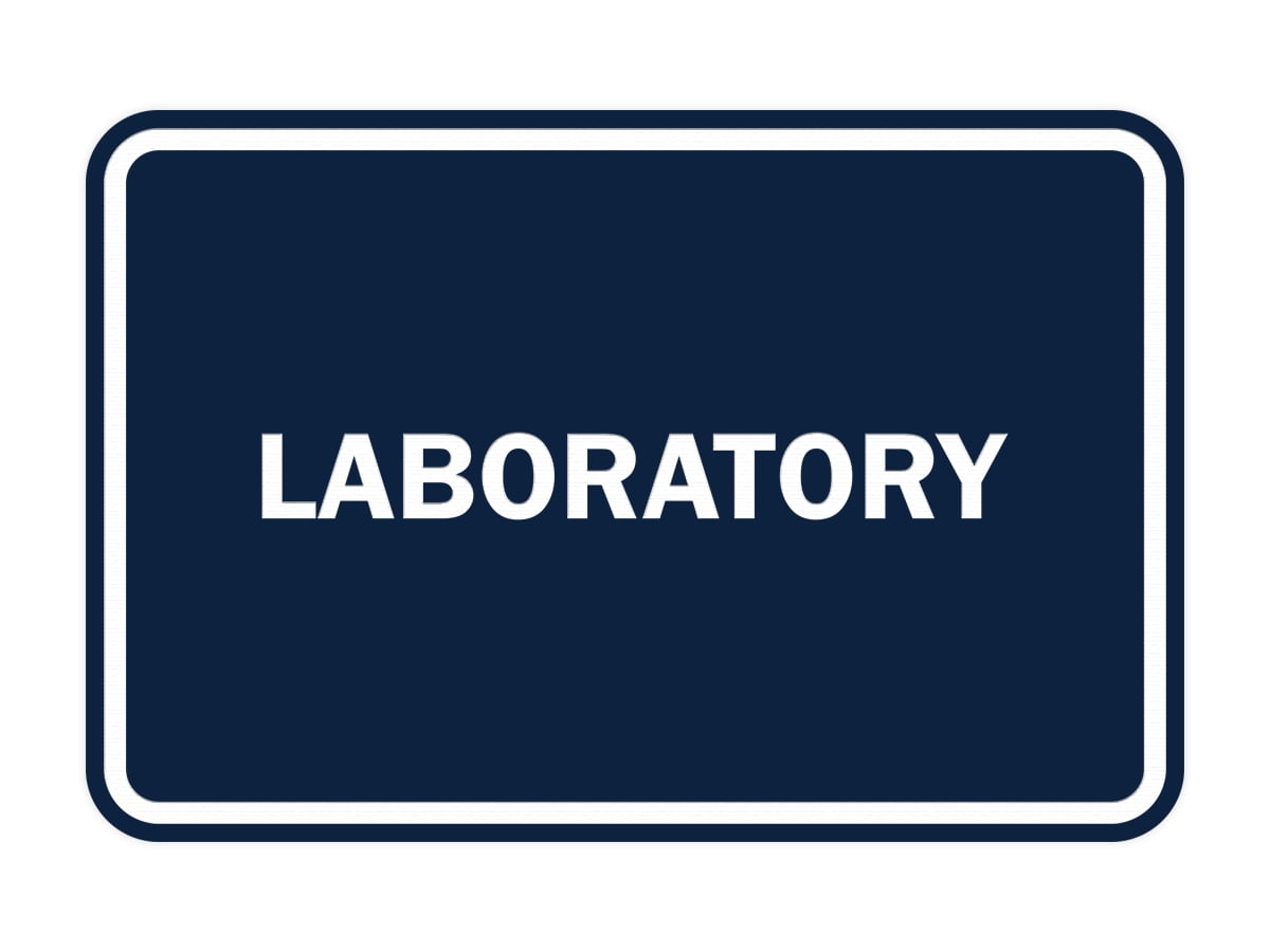 Classic Framed Laboratory Sign (Navy Blue / White) - Large - Walmart.com