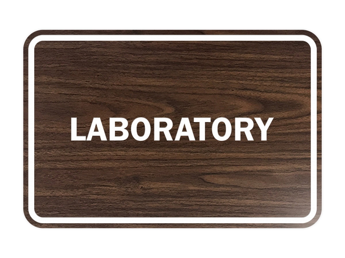 Classic Framed Laboratory Sign (Walnut) - Small - Walmart.com