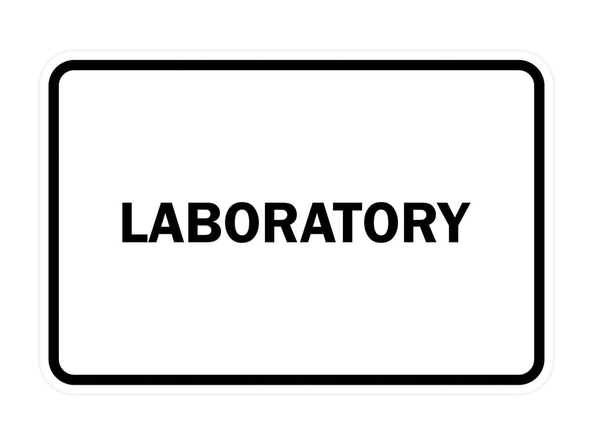 Classic Framed Laboratory Sign (White) - Small - Walmart.com