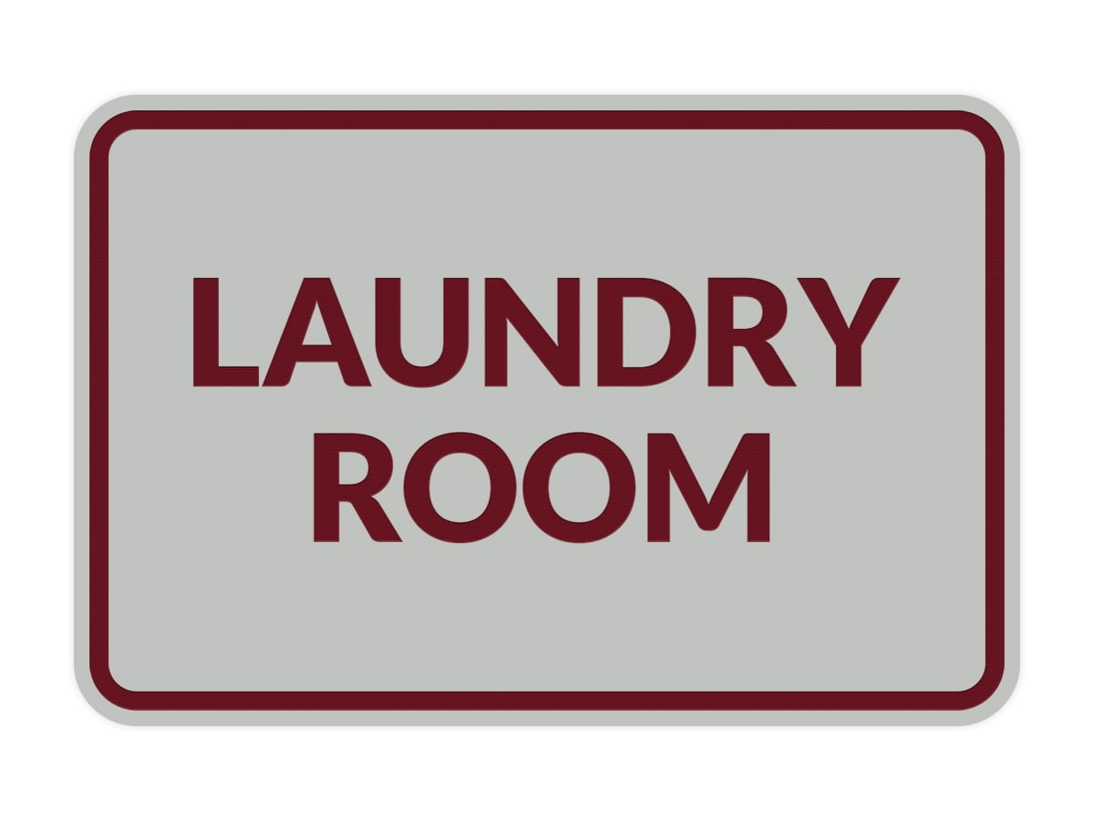 Classic Framed Laundry Room (Light Grey / Burgundy) - Large - Walmart.com