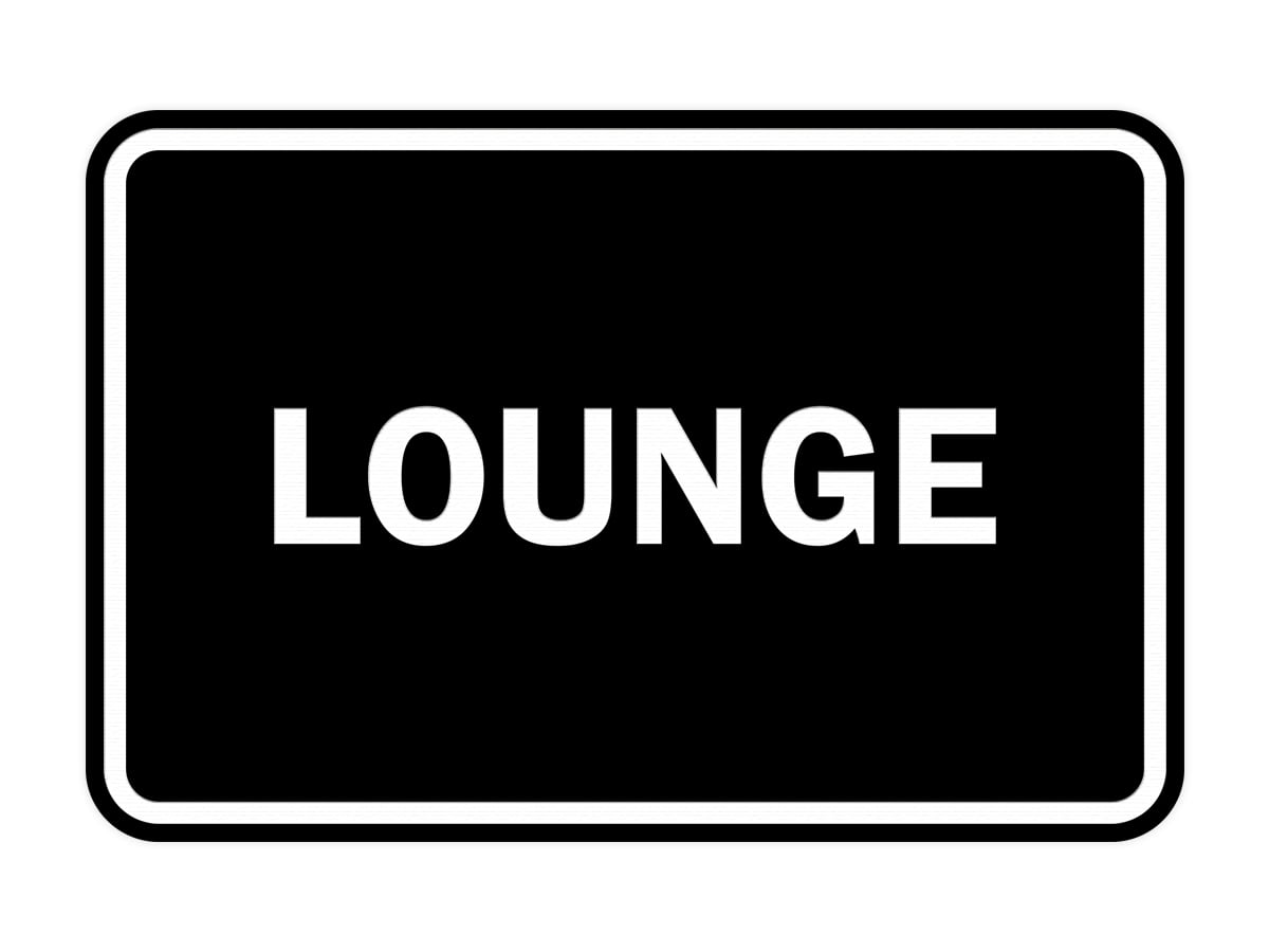 Classic Framed Lounge Sign (Black) - Large - Walmart.com