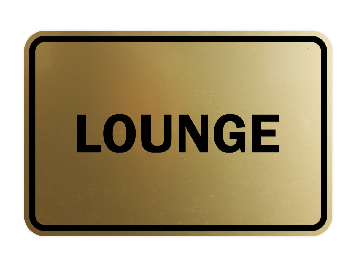 Classic Framed Lounge Sign (Brushed Gold) - Small - Walmart.com