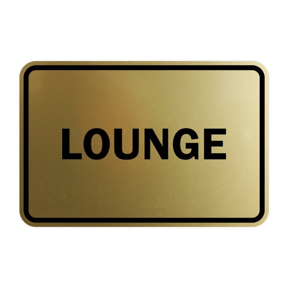 Classic Framed Lounge Sign (Brushed Gold) - Small - Walmart.com