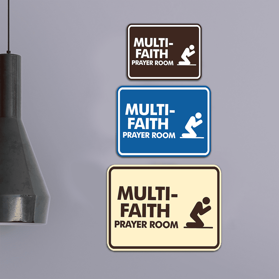 Classic Framed Multi-Faith Prayer Room Sign (Black Gold) - Large ...