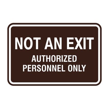 Classic Framed Exit Sign (Walnut) - Small - Walmart.com