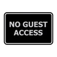 Classic Framed No Guest Access Sign (Black / Silver) - Large - Walmart.com