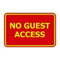Classic Framed No Guest Access Sign (Red/Yellow) - Small - Walmart.com