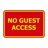 Classic Framed No Guest Access Sign (Red/Yellow) - Small - Walmart.com