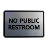 Classic Framed No Public Restroom (Brushed Silver) - Large - Walmart.com