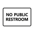 Classic Framed No Public Restroom (White) - Small - Walmart.com