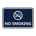 Classic Framed No Smoking Sign (Navy Blue / White) - Small - Walmart.com