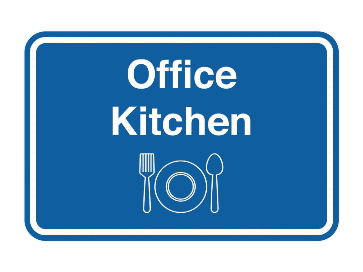 Classic Framed Office Kitchen Sign (Blue) - Medium - Walmart.com