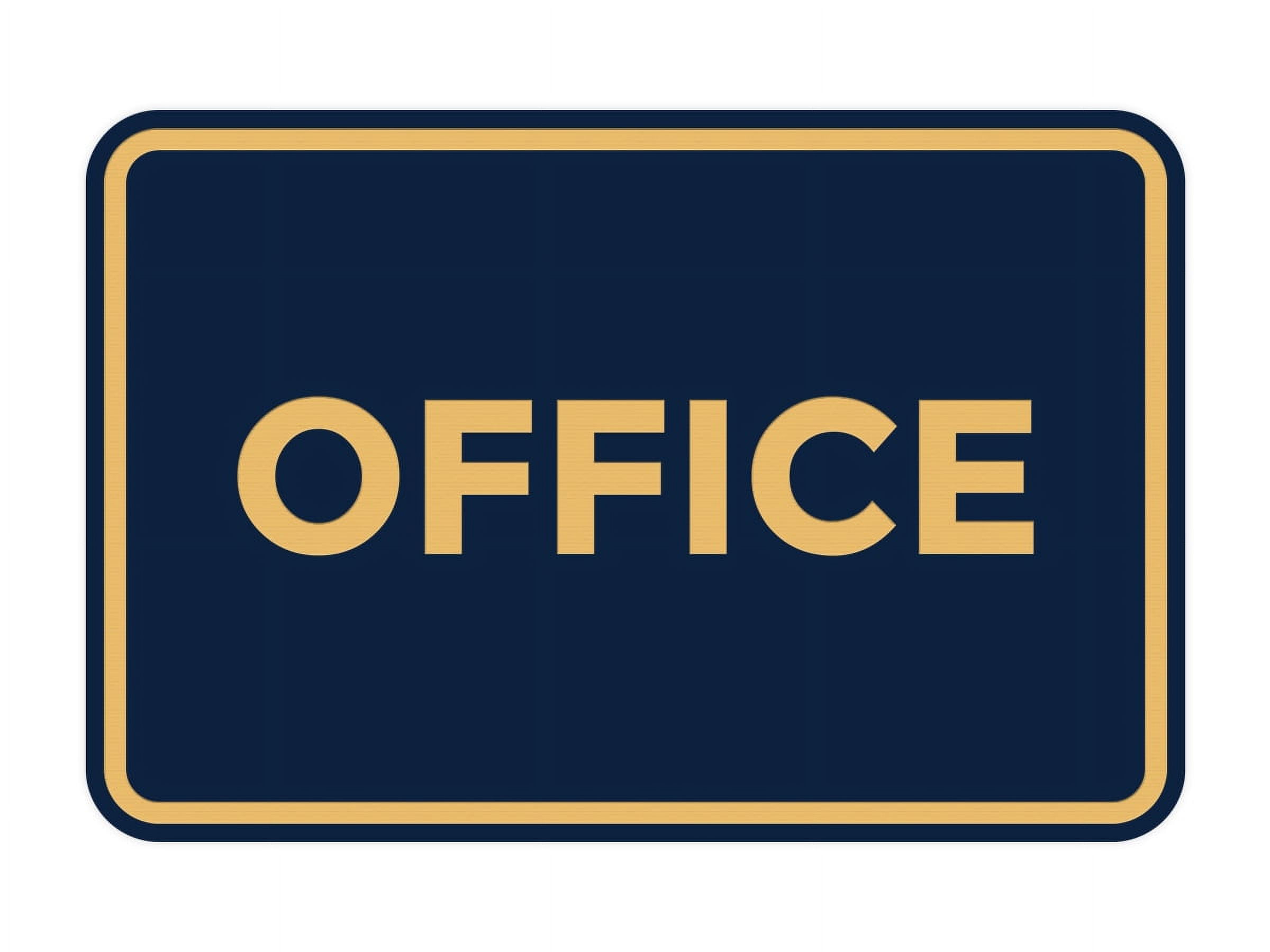 Classic Framed Office Sign (Navy Blue/Gold) - Large - Walmart.com