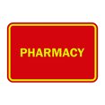Classic Framed Pharmacy Sign (Red/Yellow) - Large - Walmart.com