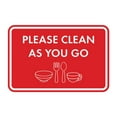 Classic Framed Please Clean As You Go Sign (Red) - Large - Walmart.com