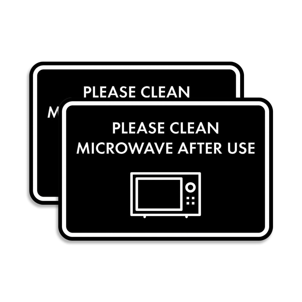 Classic Framed Please Clean Microwave After Use Sign (Black) - Medium 2 ...