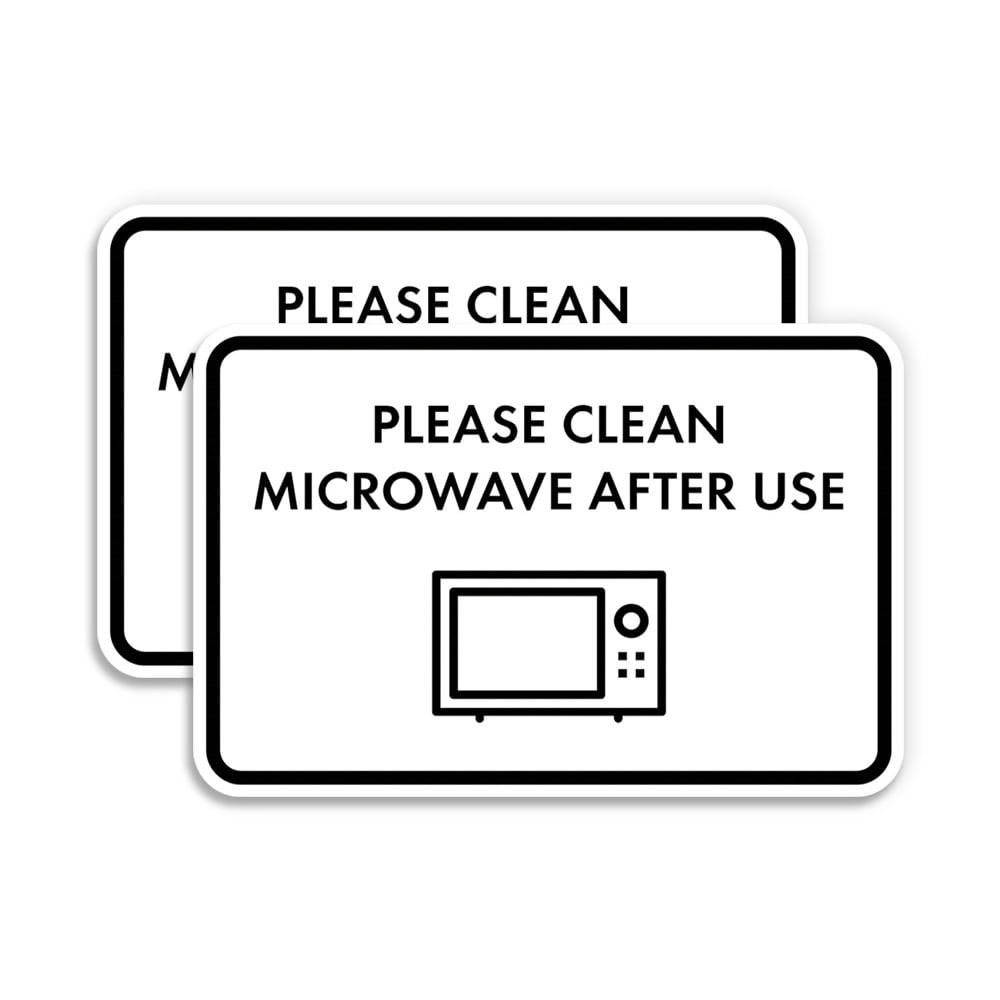 Classic Framed Please Clean Microwave After Use Sign (White) - Small 2 ...
