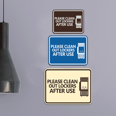 Classic Framed Please Keep Kitchen Clean Sign (Navy Blue / White ...