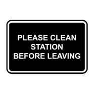 Classic Framed Please Keep Kitchen Clean Sign (White) - Large - Walmart.com