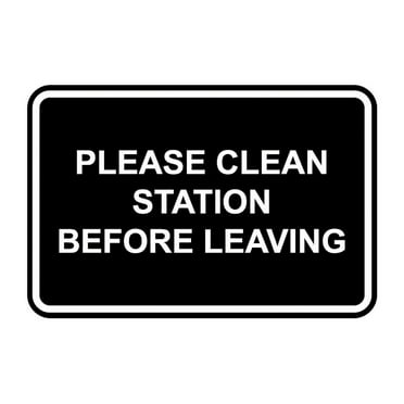 Classic Framed Please Keep Kitchen Clean Sign (White) - Large - Walmart.com