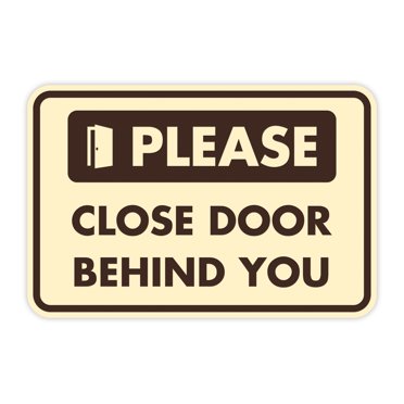 Classic Framed Please Keep Door Closed Sign (Brushed Gold) - Medium ...