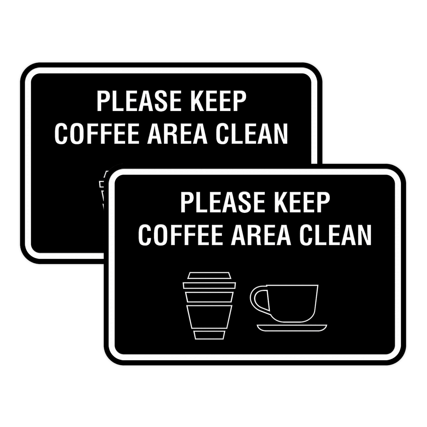 Classic Framed Please Keep Coffee Area Clean Sign (Black) - Large (2 ...