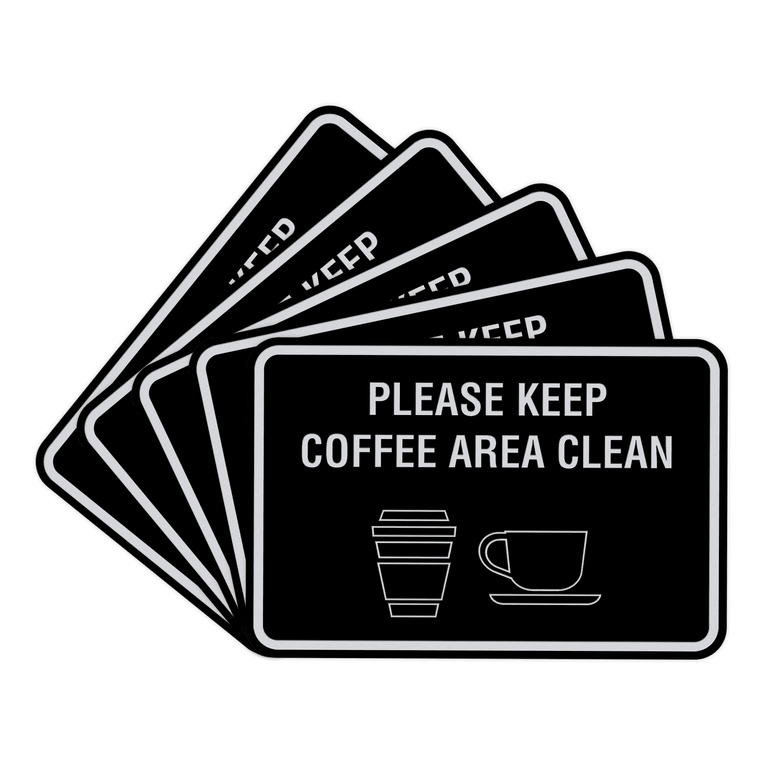 Classic Framed Please Keep Coffee Area Clean Sign (Black/Silver ...