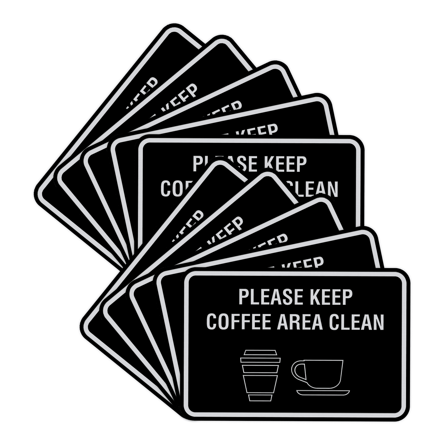 Classic Framed Please Keep Coffee Area Clean Sign (Black/Silver ...