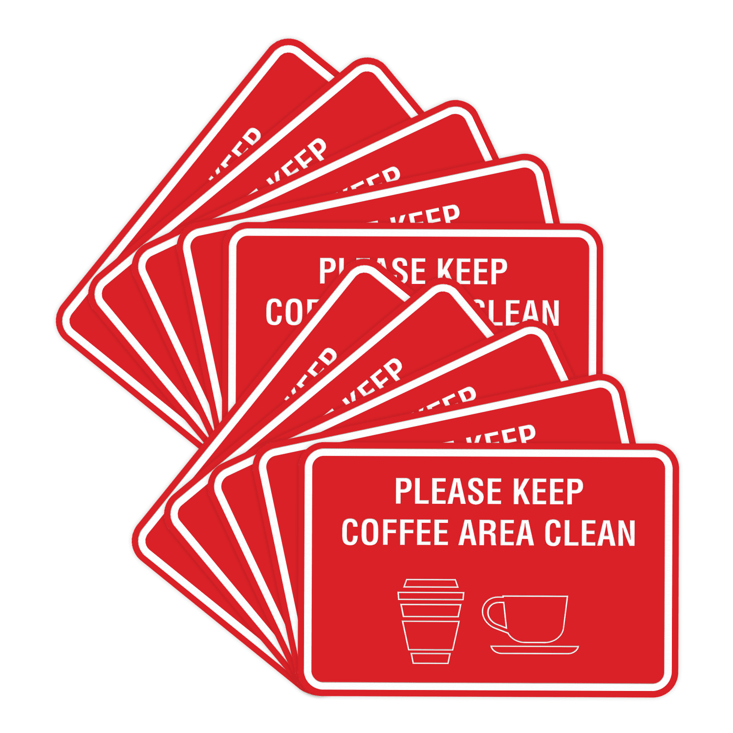 Classic Framed Please Keep Coffee Area Clean Sign (Red) - Small (10 ...