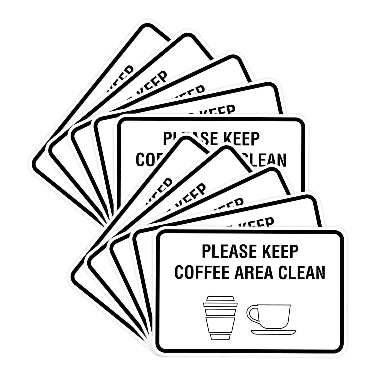 Classic Framed Please Keep Coffee Area Clean Sign (White) - Large (10 ...