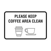 Classic Framed Please Clean As You Go Sign (White) - Small - Walmart.com