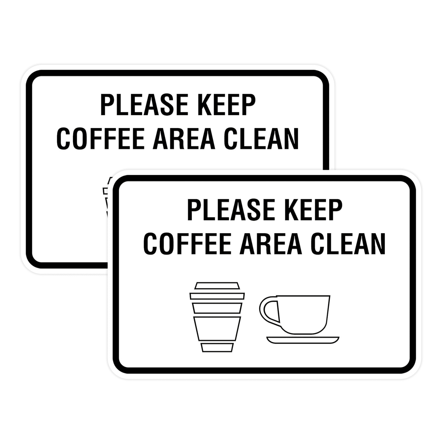 Classic Framed Please Keep Coffee Area Clean Sign (White) - Medium (2 ...