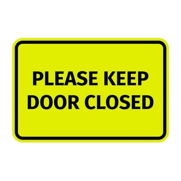 Signs ByLITA Classic Framed, Keep fridge door closed Sign (Black Gold ...