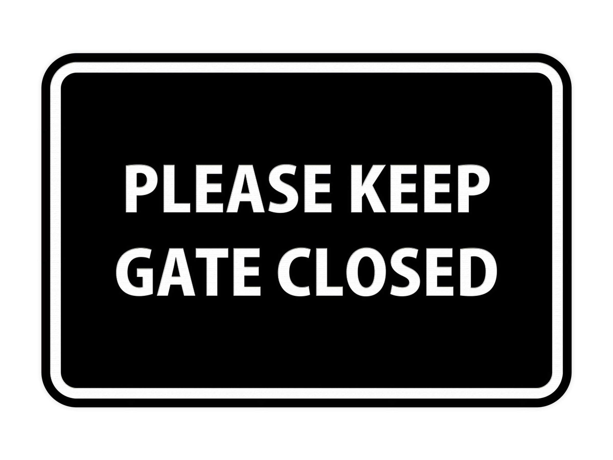 Classic Framed Please Keep Gate Closed (Black) - Large - Walmart.com