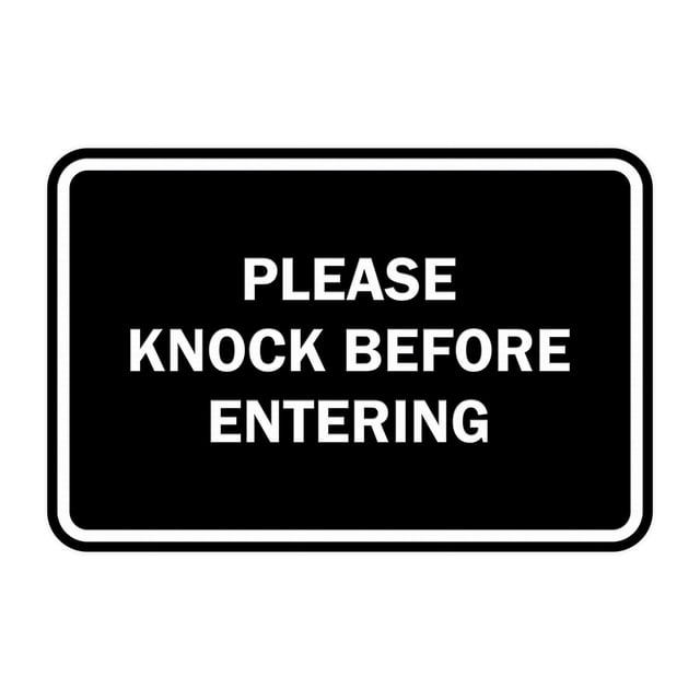 Classic Framed Please Knock Before Entering (Black) - Medium - Walmart.com