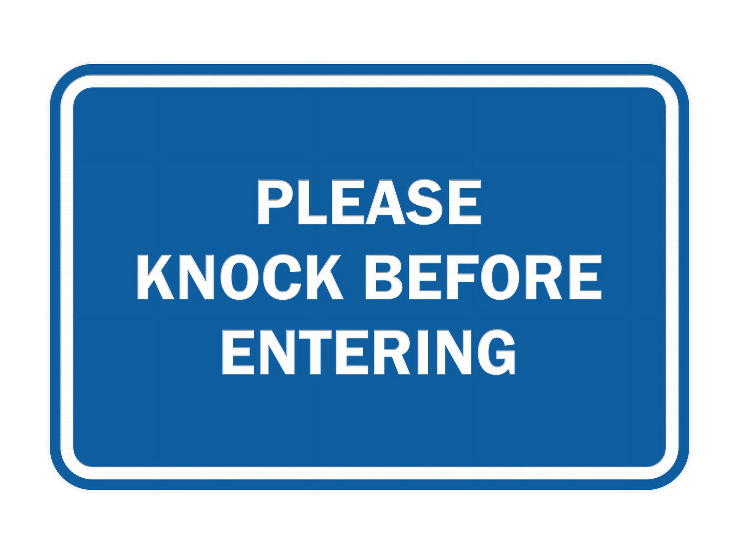 Classic Framed Please Knock Before Entering (Blue) - Medium - Walmart.com