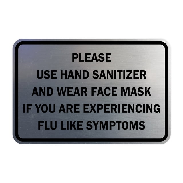 Classic Framed Please Use Hand Sanitizer and Wear Face Mask Sign ...