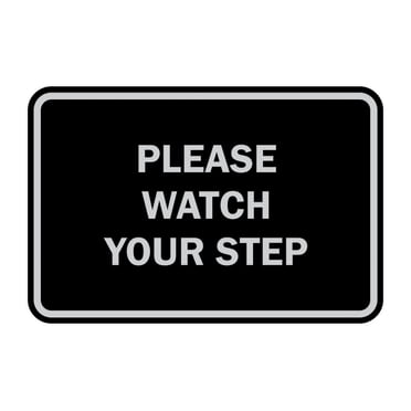 Classic Framed Watch Your Head Sign (White) - Small - Walmart.com