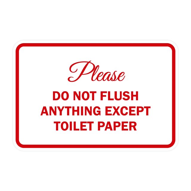 Classic Framed Please do not flush anything except toilet paper Sign ...