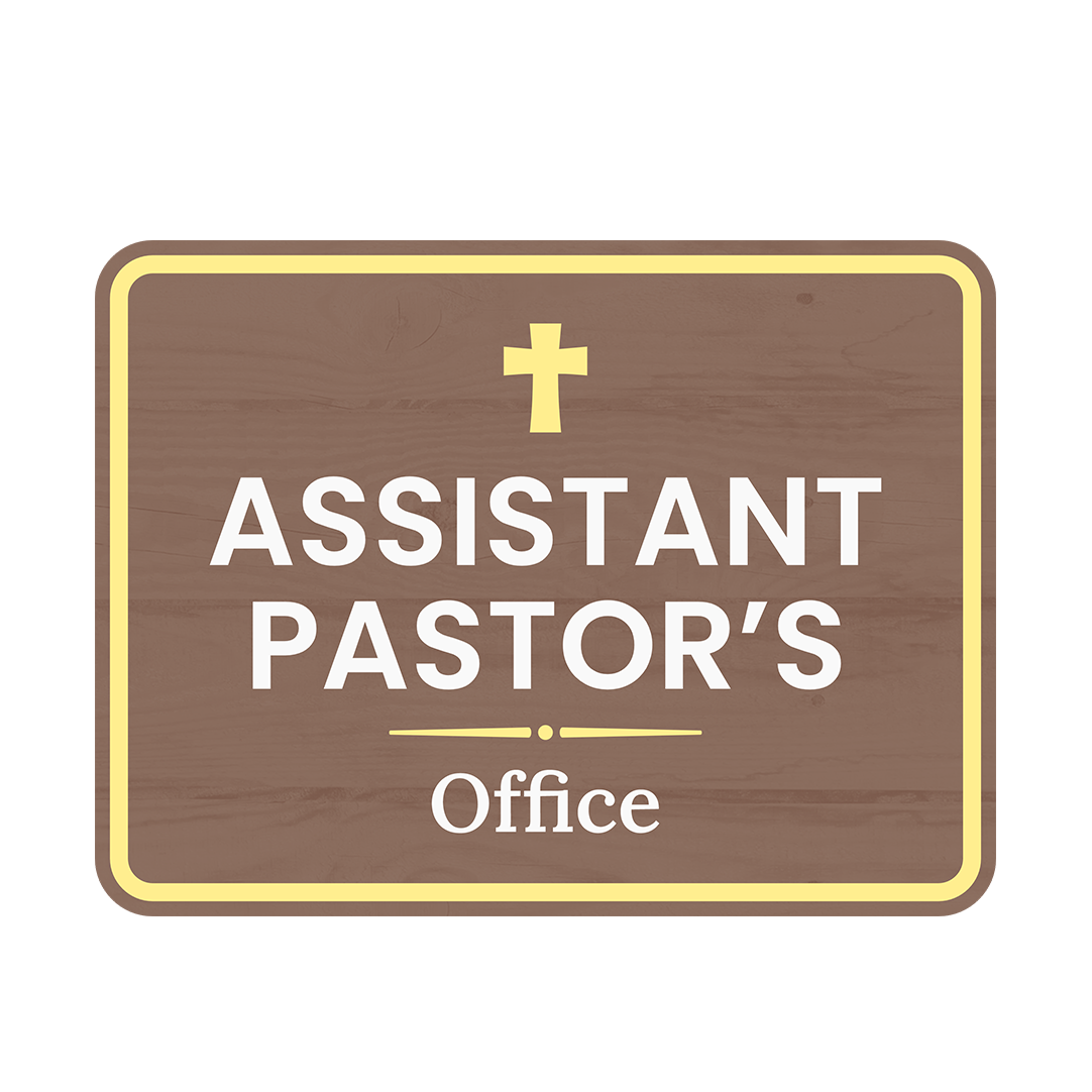 Classic Framed Plus Assistant Pastor’s Office Door or Wall Sign ...