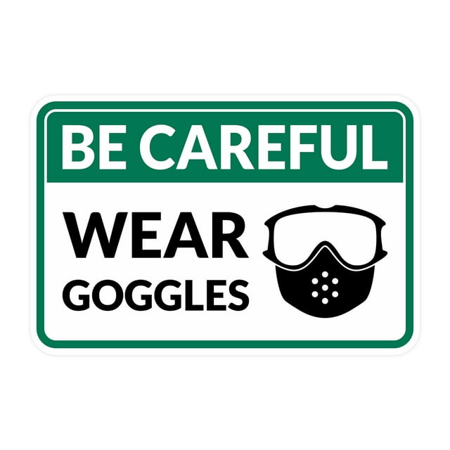 Classic Framed Plus Be Careful Wear Goggles Wall or Door Sign ...